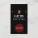 Ruby Jewelry - Red Ruby Rhinestone Logo Business Card | Zazzle