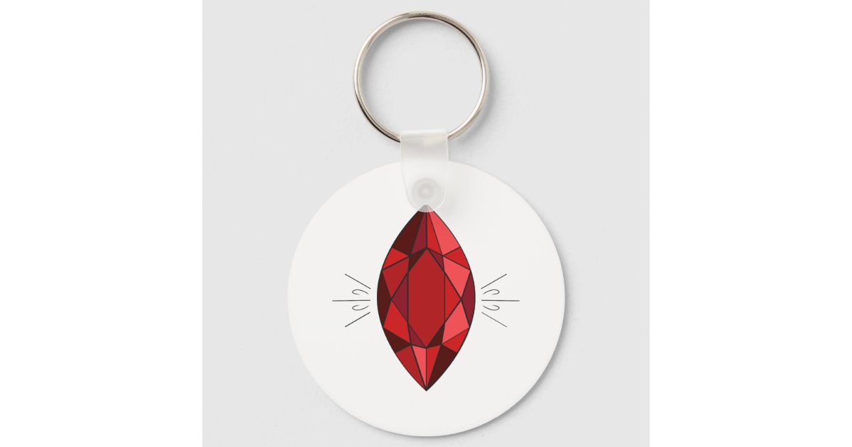 Ruby Keychain | Zazzle