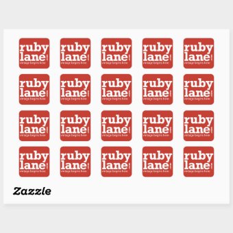 Ruby Lane Color Block Sticker | Zazzle