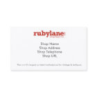 Ruby Lane Custom Business Card | Zazzle