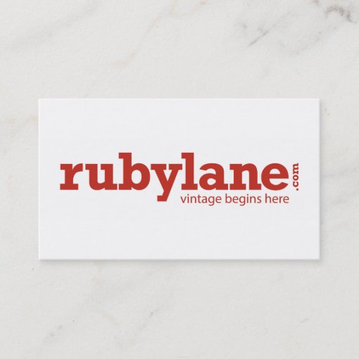 Ruby Lane Custom Business Card | Zazzle