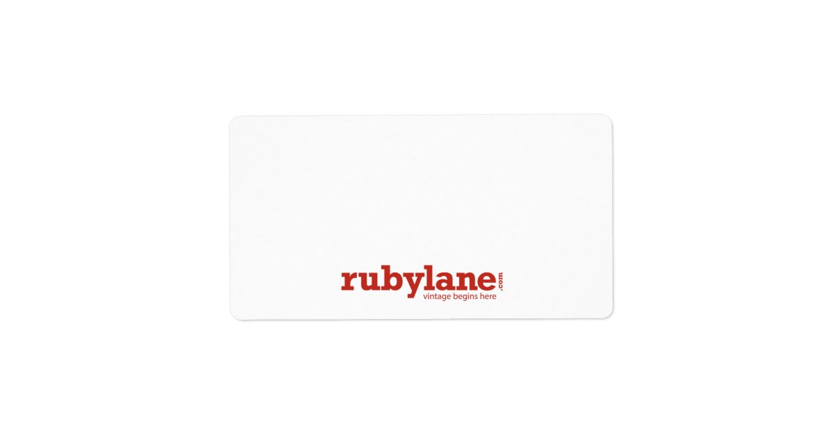 Ruby Lane Large Shipping Labels w/ Logo | Zazzle