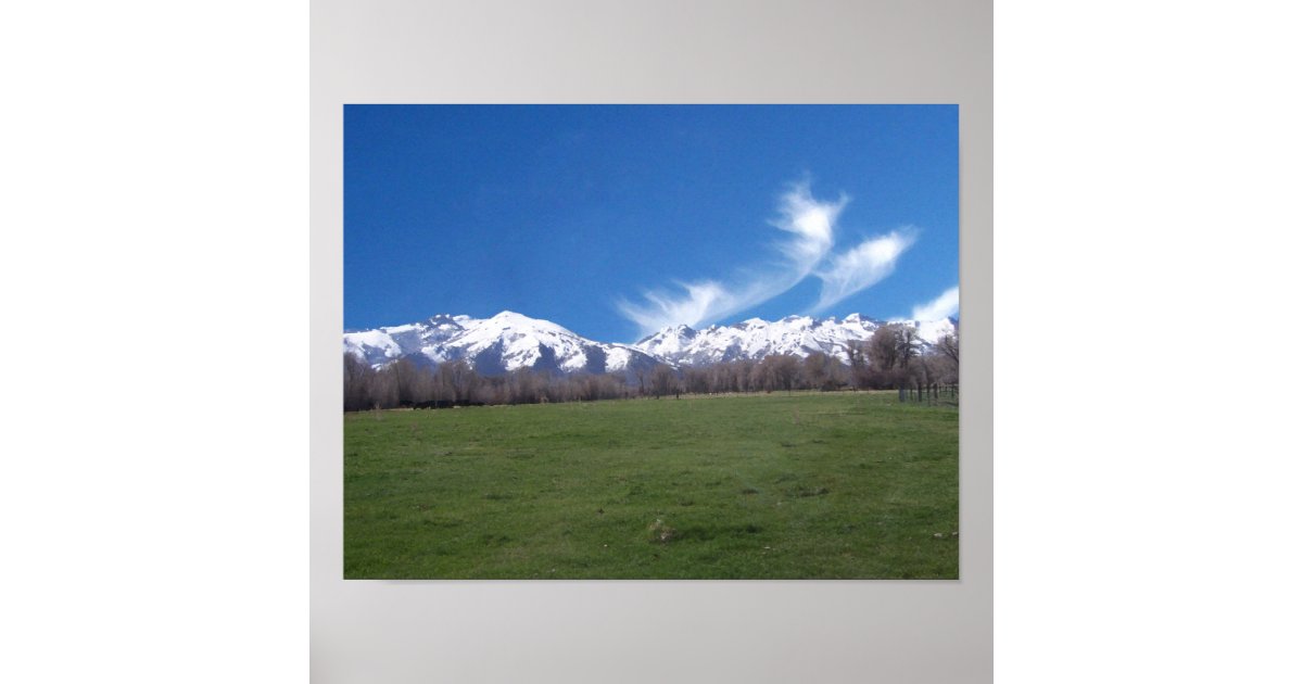 Ruby Mountains In April Poster | Zazzle