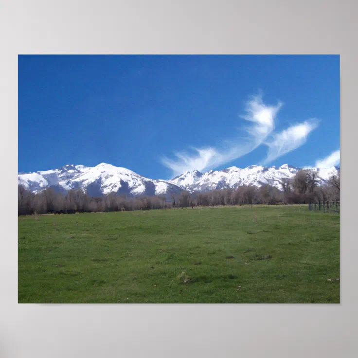 Ruby Mountains In April Poster | Zazzle