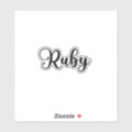 Ruby Name - Handwritten Calligraphy Sticker | Zazzle