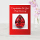 Ruby Personalised 40th Wedding Anniversary Card | Zazzle