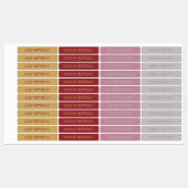 Ruby Pink Color Coded Penned Name Waterproof Labels | Zazzle