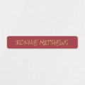 Ruby Pink Color Coded Penned Name Waterproof Labels | Zazzle