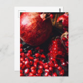 Ruby pomegranate postcard | Zazzle