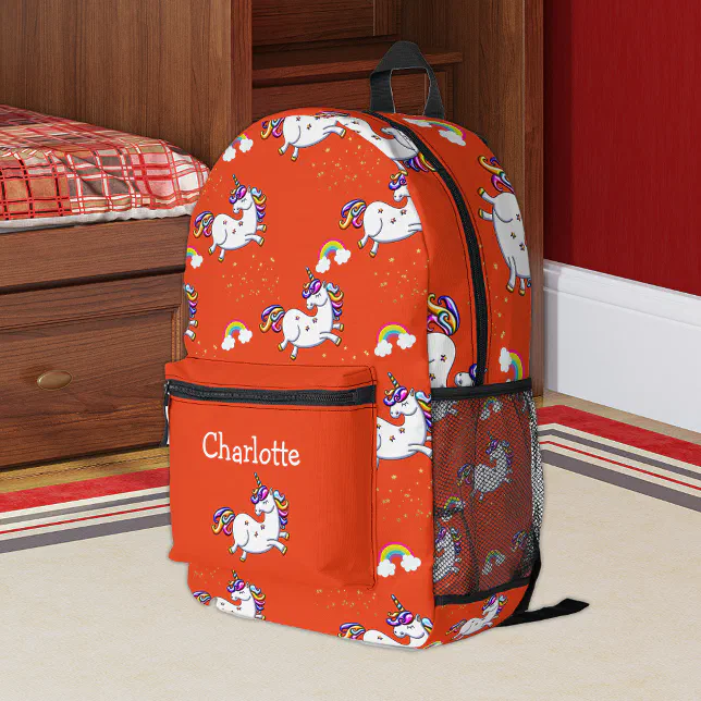 Ruby Rainbow Unicorn Backpack | Zazzle
