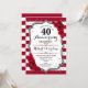 Ruby Red 40th Anniversary Invitation | Zazzle
