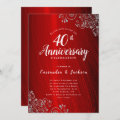 Ruby Red 40th Anniversary Party Invitation | Zazzle