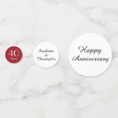 Ruby Red 40th Anniversary Table Decoration Confetti | Zazzle