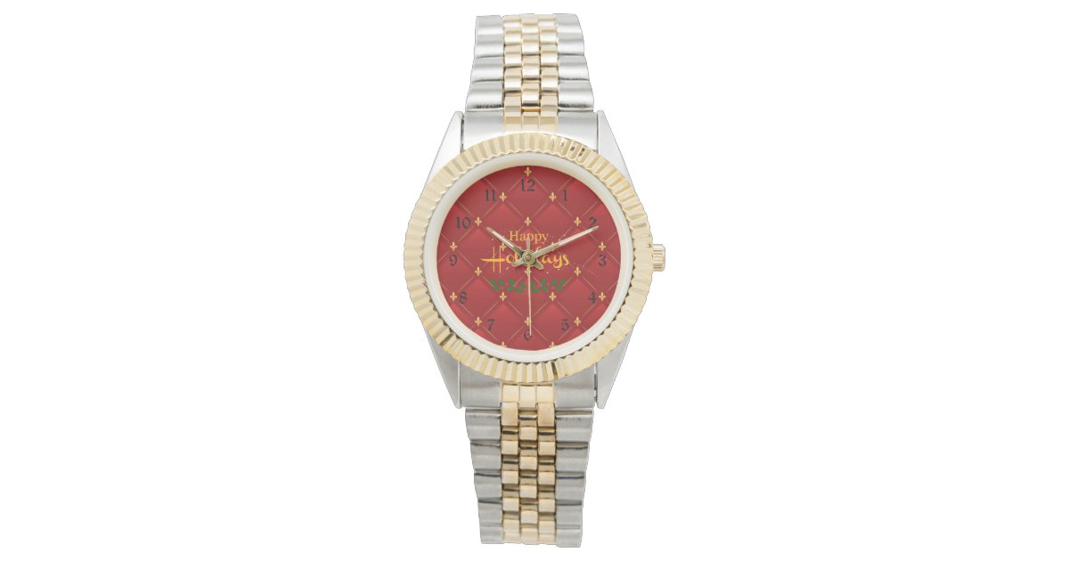 Ruby Red and Gold Art Deco/Art Nouveau Watch | Zazzle
