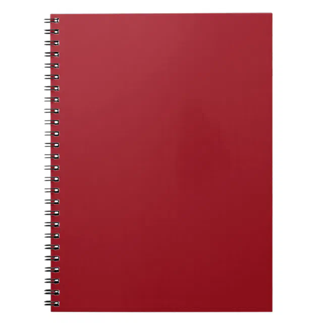 Ruby Red Bold Color Design Notebook | Zazzle