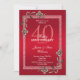 Ruby Red Gems & Glitter Ruby 40TH Wedding Invitation | Zazzle
