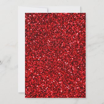 Ruby Red Glitter Quinceañera Invitations | Zazzle