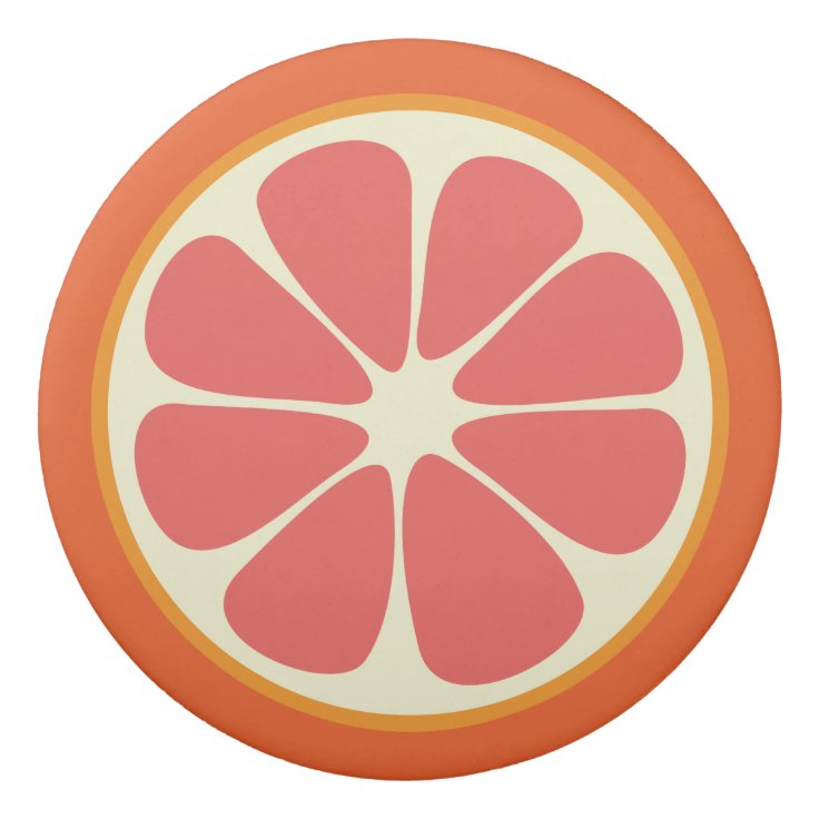 Ruby Red Grapefruit Juicy Sweet Citrus Fruit Slice Eraser | Zazzle