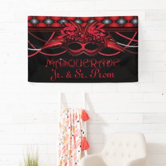 Ruby Red, Masquerade Party Banner | Zazzle