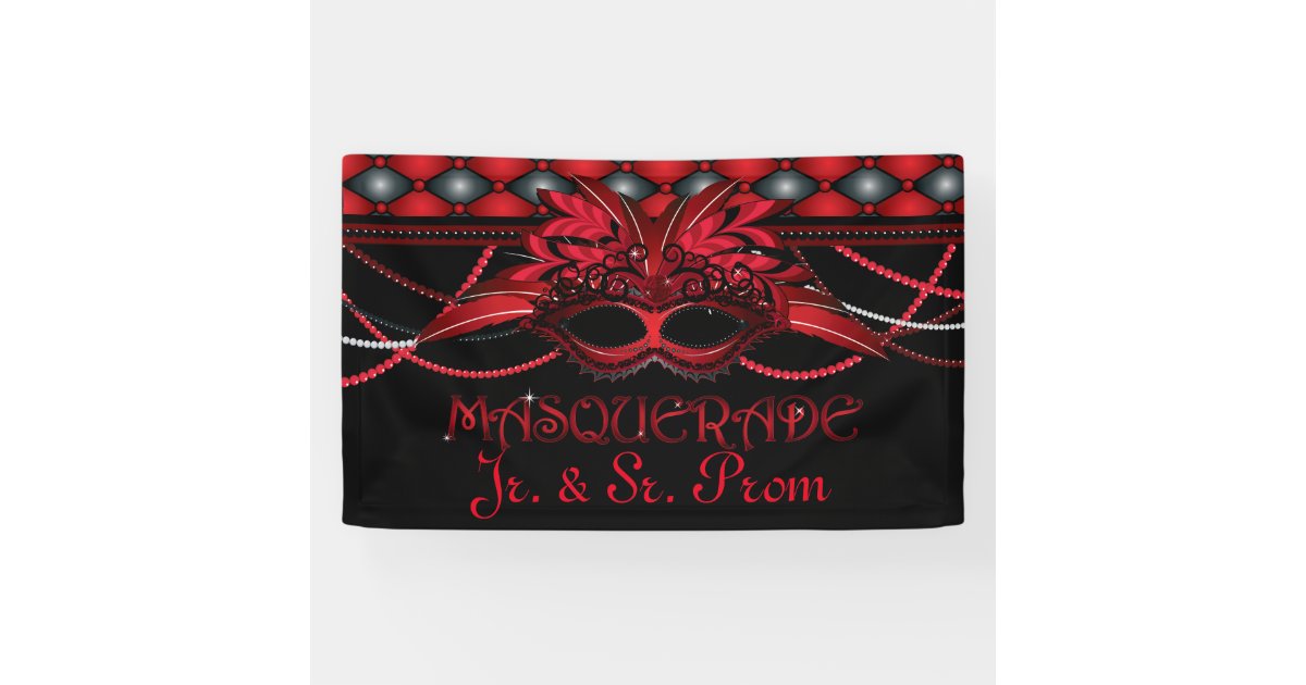 Ruby Red, Masquerade Party Banner | Zazzle
