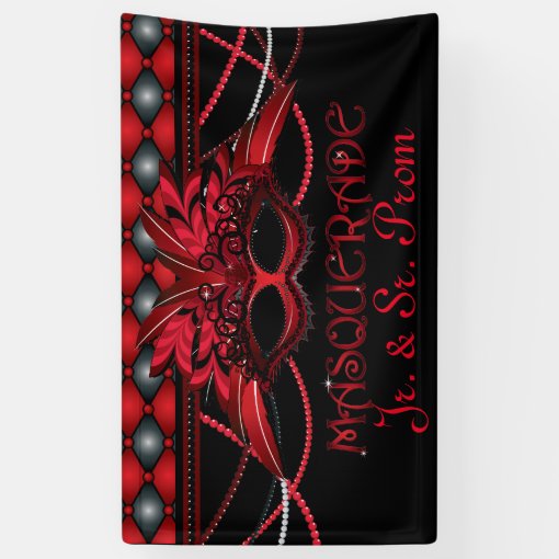 Ruby Red, Masquerade Party Banner | Zazzle