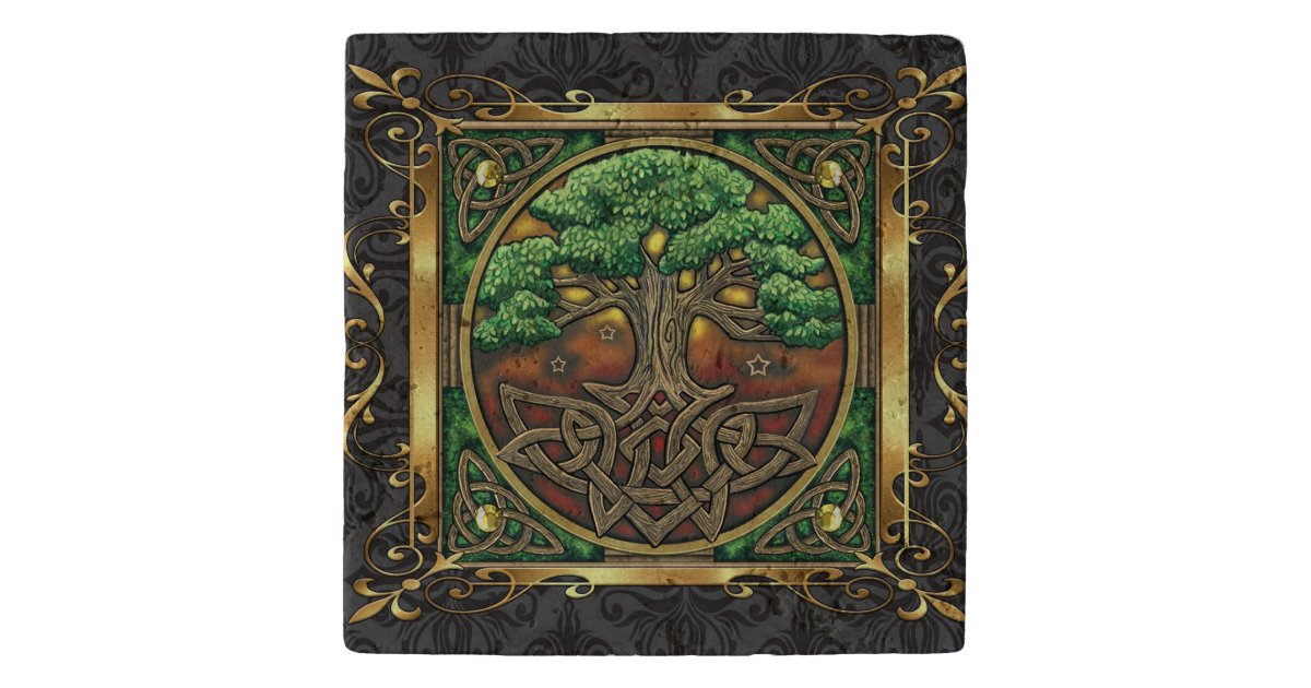 Ruby Red Medieval Witchcraft Trivet | Zazzle