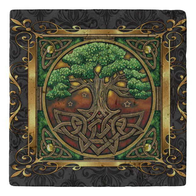 Ruby Red Medieval Witchcraft Trivet | Zazzle