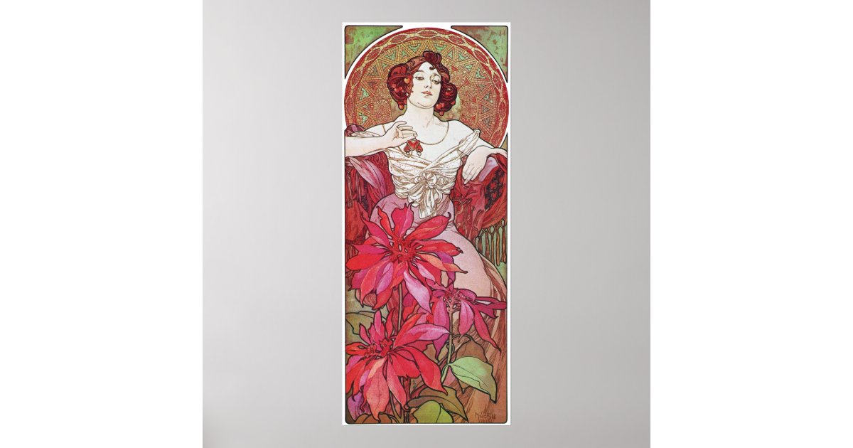 Ruby Red Rose Goddess Poster | Zazzle