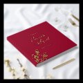 Ruby Red Wedding Foil Guest Book | Zazzle
