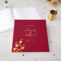 Ruby Red Wedding Foil Guest Book | Zazzle