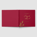Ruby Red Wedding Foil Guest Book | Zazzle