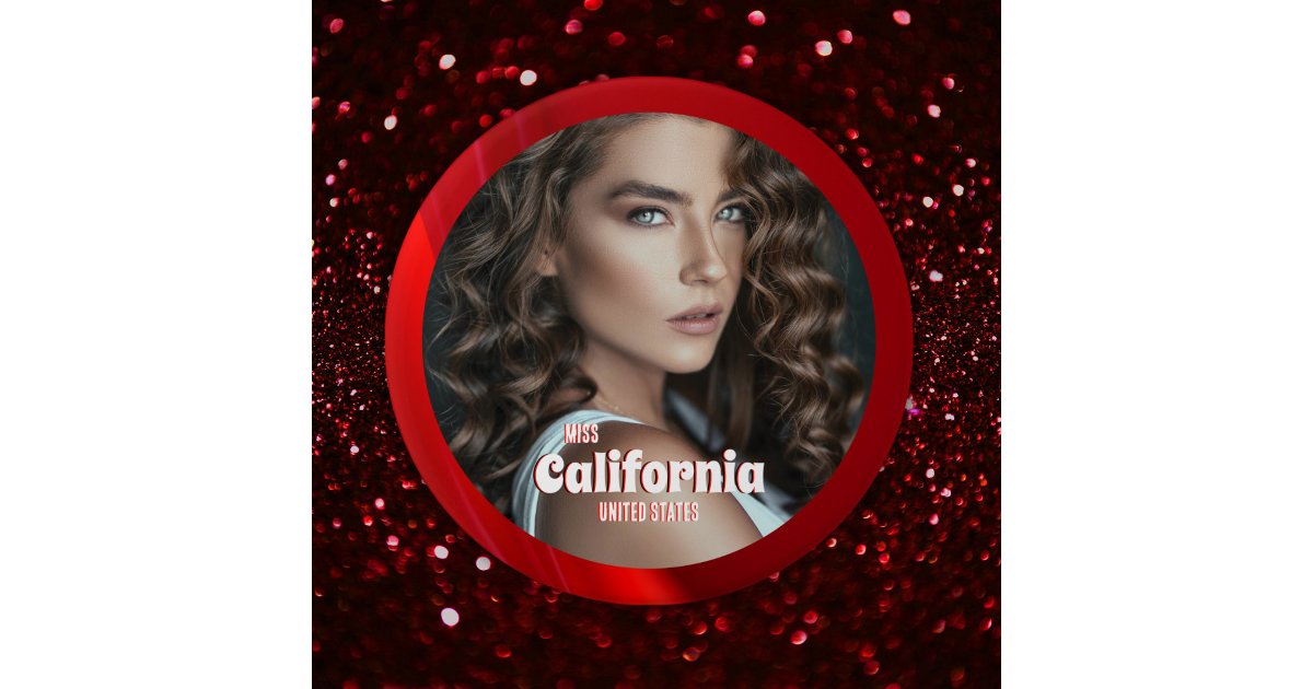 Ruby Shine Pageant Button | Zazzle