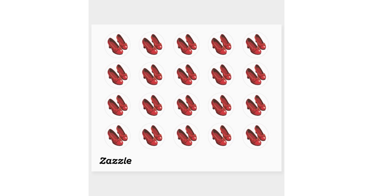 Ruby Slippers Classic Round Sticker | Zazzle