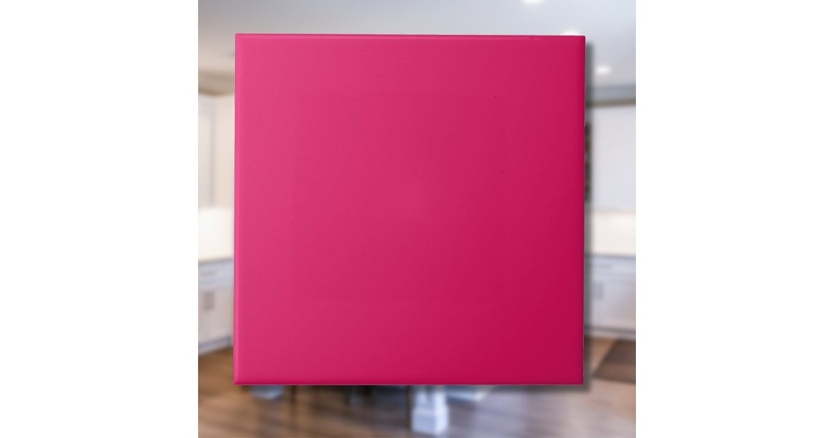 Ruby Solid Color | Classic | Elegant Ceramic Tile | Zazzle