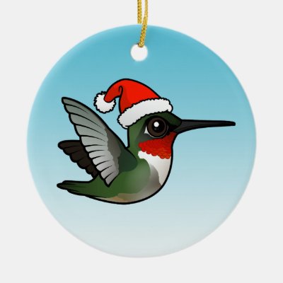 Meet the Cute Ruby-throated Hummingbird by Birdorable
