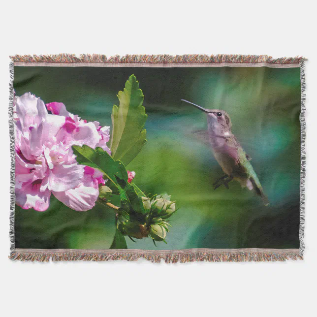 Ruby-throated Hummingbird - Original Photograph Throw Blanket | Zazzle