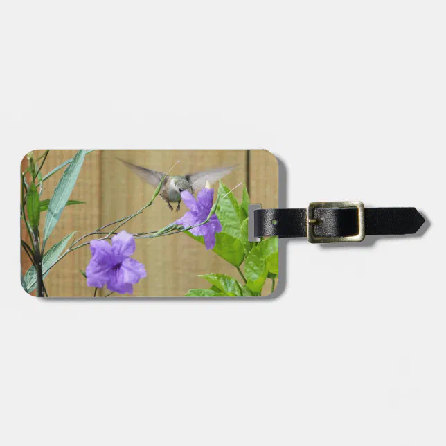 Ruby-Throated Hummingbird, Personalized Luggage Tag | Zazzle