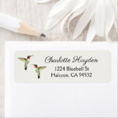 Ruby-throated Hummingbirds Return Address Label | Zazzle