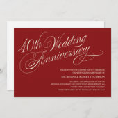 Ruby Wedding Anniversary Invitations | Zazzle