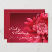 Ruby wedding party invite 40th | Zazzle