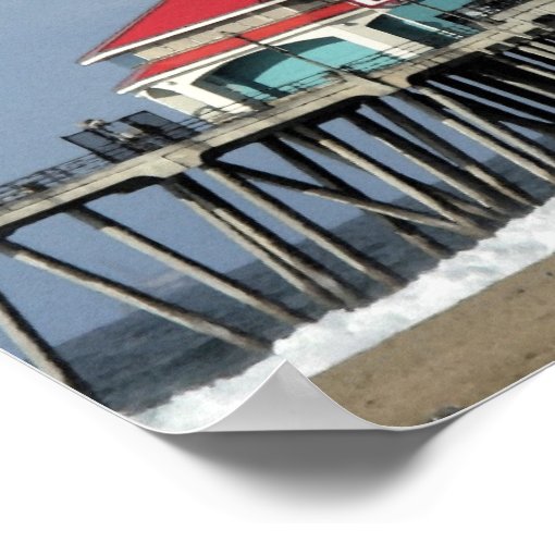 Ruby's Diner Huntington Beach Pier Poster | Zazzle
