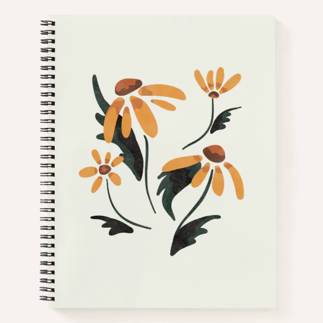 Rudbeckia Hirta Black-Eyed Susan Aesthetic Flowers Notebook | Zazzle