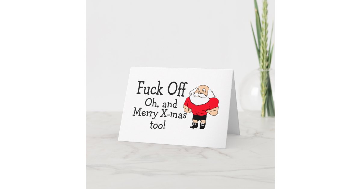 Rude Christmas Greeting Holiday Card | Zazzle