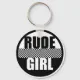 Rude Girl Keychain | Zazzle