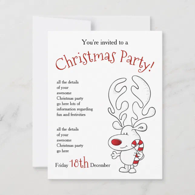 Rudolph Party Invitation | Zazzle