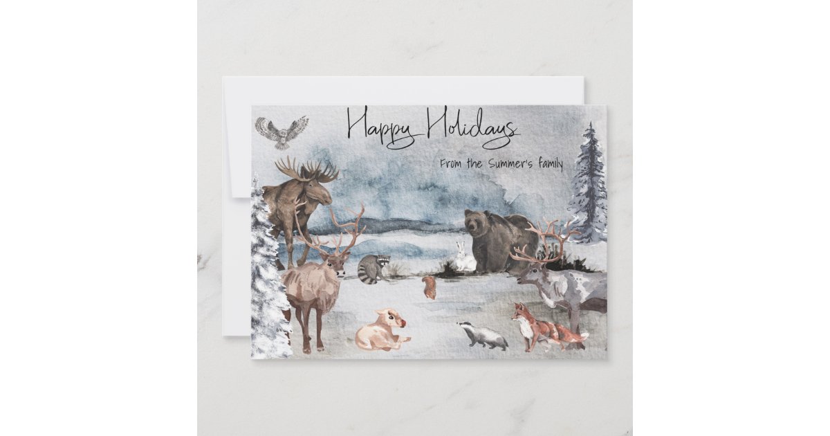 Rudolph Reindeer Woodland Animal Christmas Holiday | Zazzle