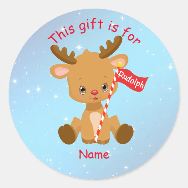 Rudolph The Red Nosed Reindeer Classic Round Sticker | Zazzle
