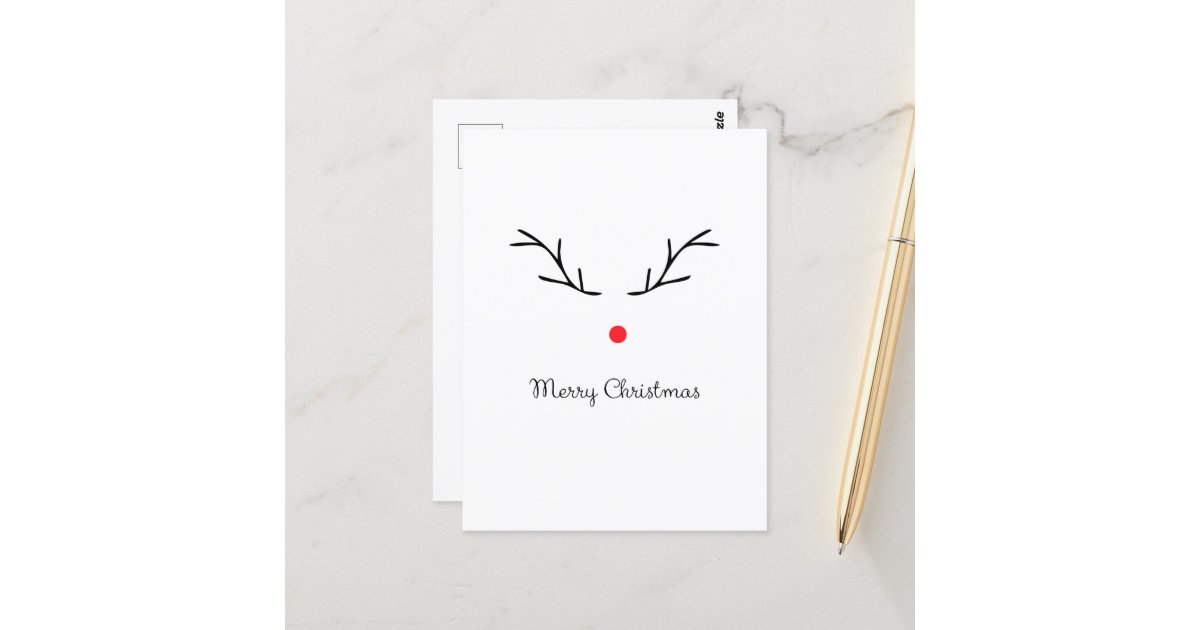 Rudolph themed Christmas Postcard | Zazzle