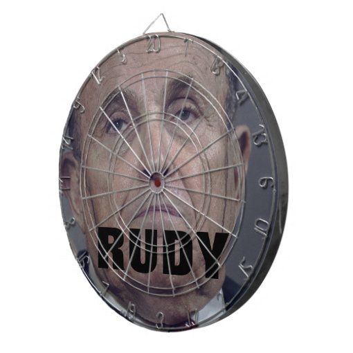Rudy Giuliani Black Hair Dye Drip Face Dartboard | Zazzle