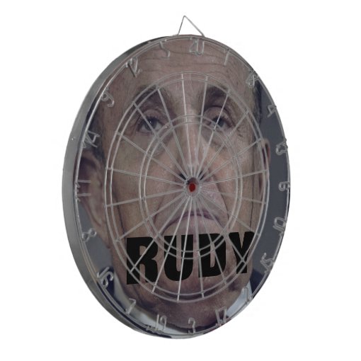 Rudy Giuliani Black Hair Dye Drip Face Dartboard | Zazzle